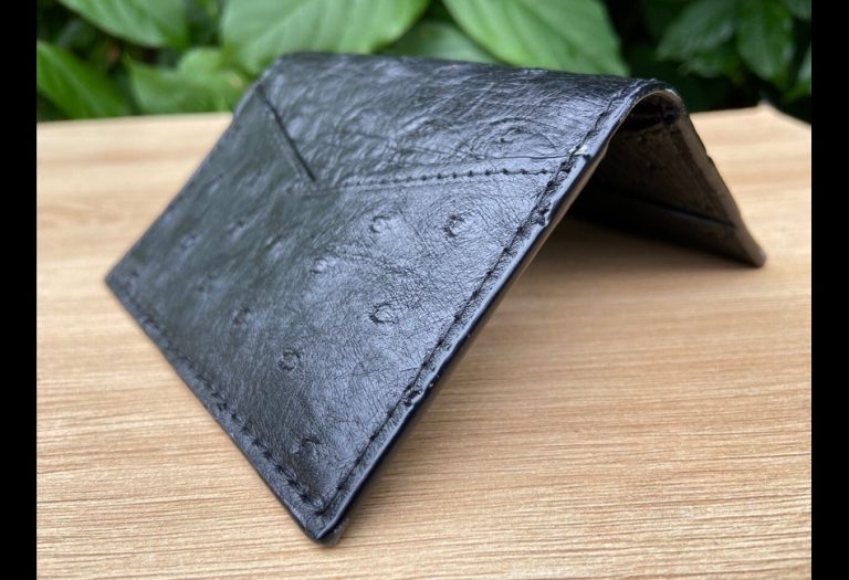 How to Spot Genuine Elephant Skin Wallets & Ostrich Leather Card ...